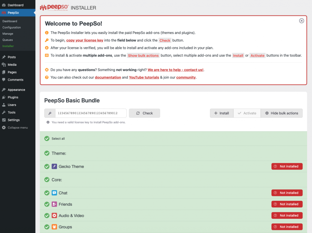 PeepSo Installation | PeepSo