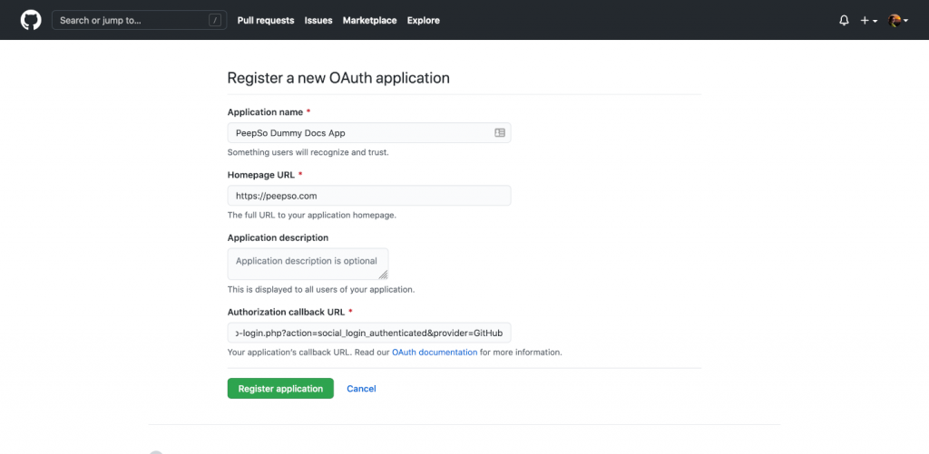 GitHub Login | PeepSo