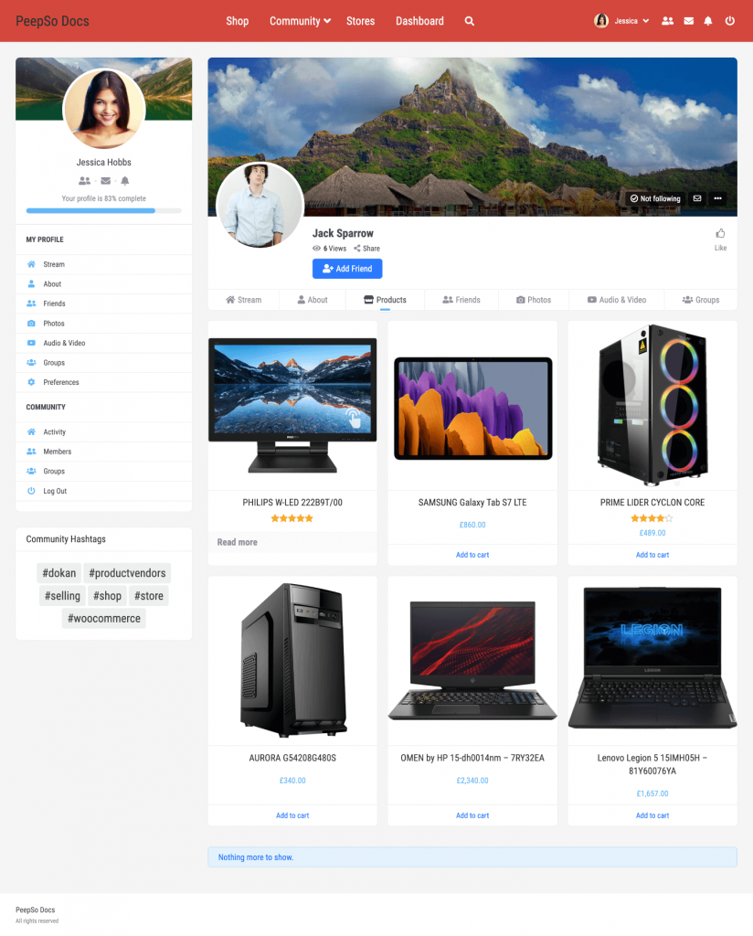 Dokan Integration | PeepSo