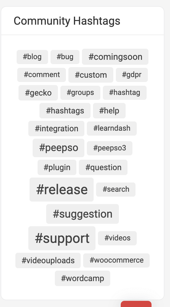 Snippet: Multi-Colored Hashtags In The Hashtags Widget | PeepSo