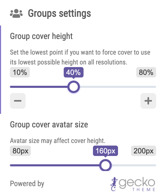 Groups Cover Settings | PeepSo