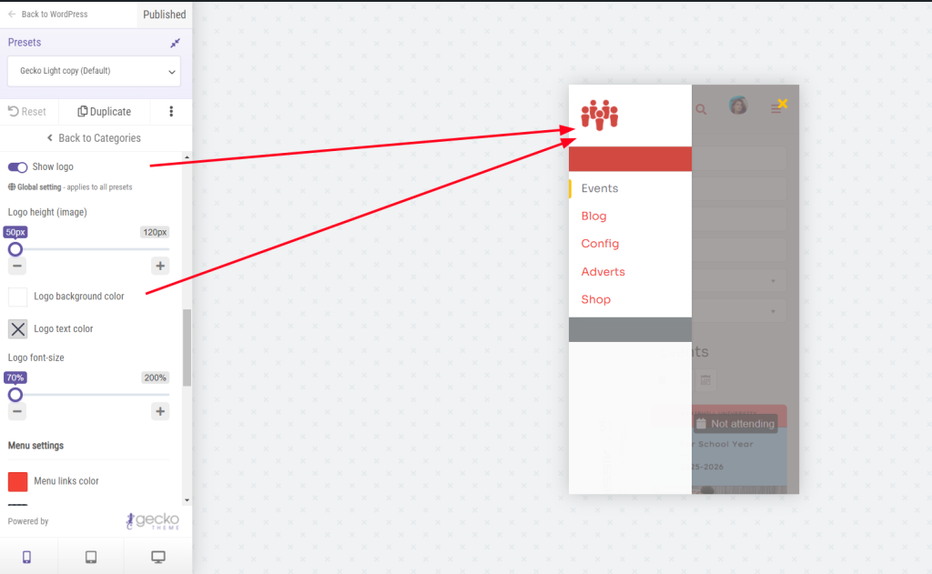 Customize mobile menu | PeepSo