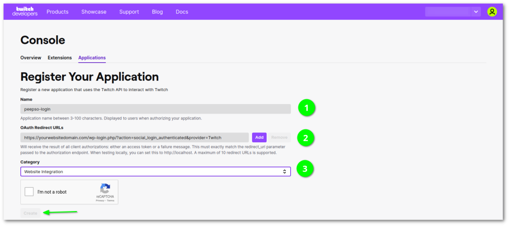 TwitchTV Login | PeepSo