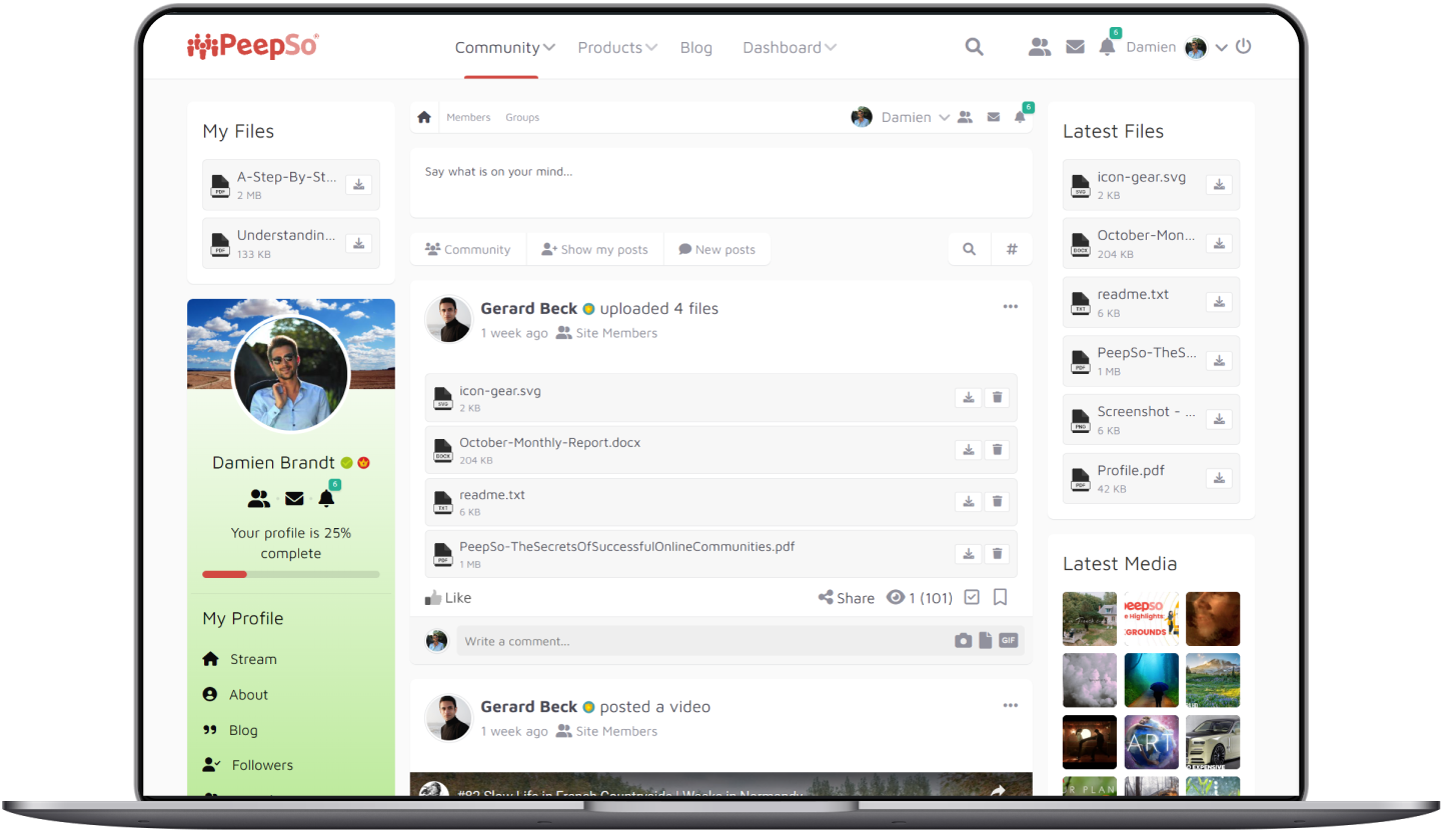 File Uploads in Your Online Community | PeepSo