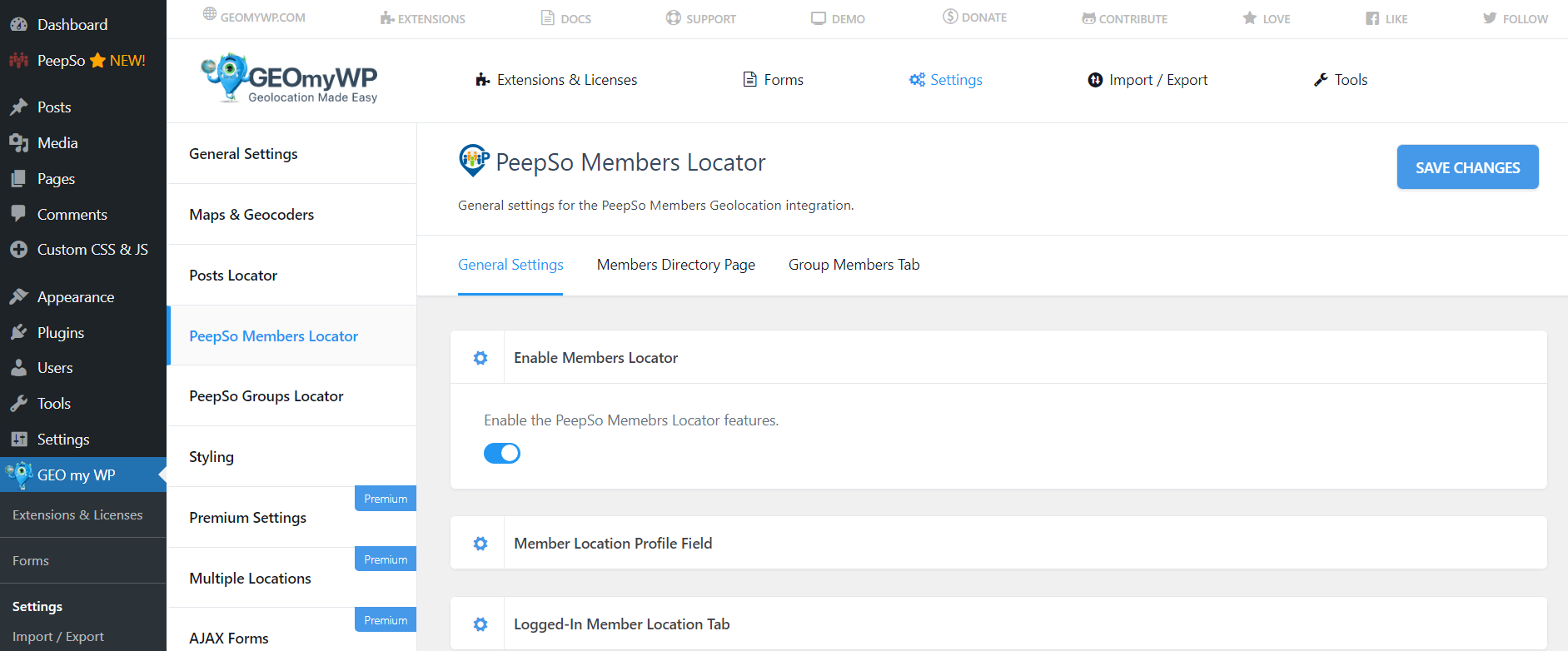 GEO my WP Is The Perfect Solution For User Mapping And Geo Location | PeepSo