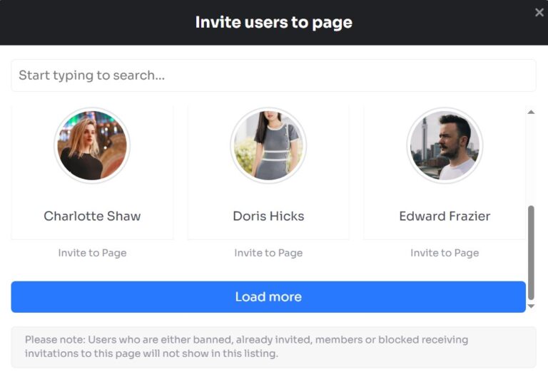 Invite Users To Page | PeepSo